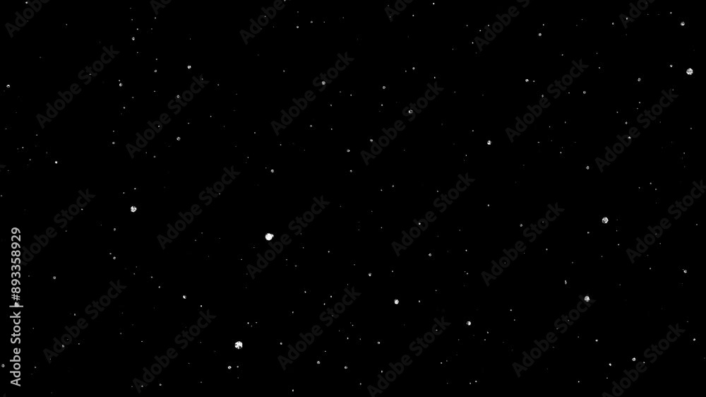 3d white stars movement atmosphere black starry sky background with ...