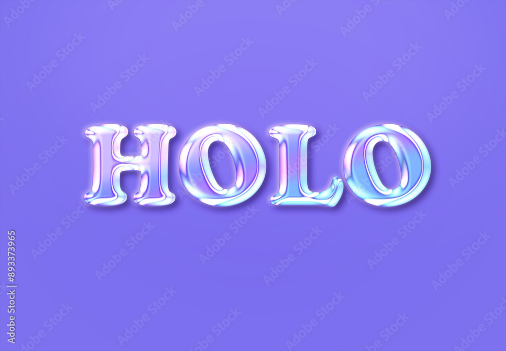 Text Effect Holo Stock Template | Adobe Stock