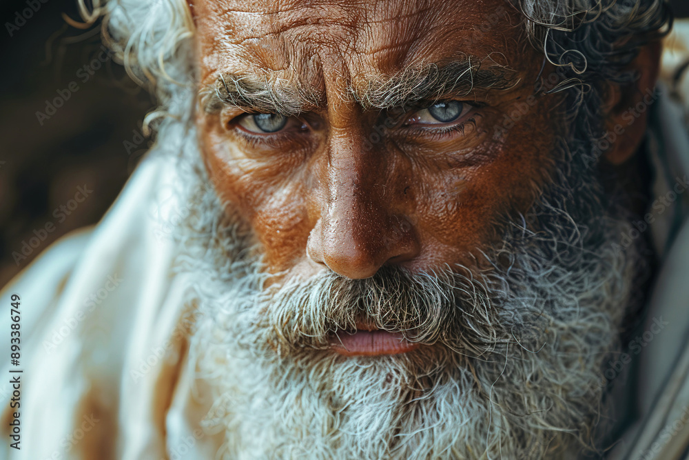 Aristotle Greek scientist philosopher. A gray-haired old man in an old ...