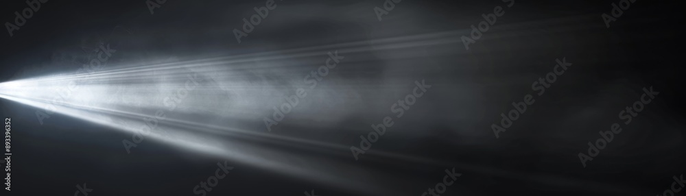 Elegant Beam of Light Emerging on Abstract Black Background ...