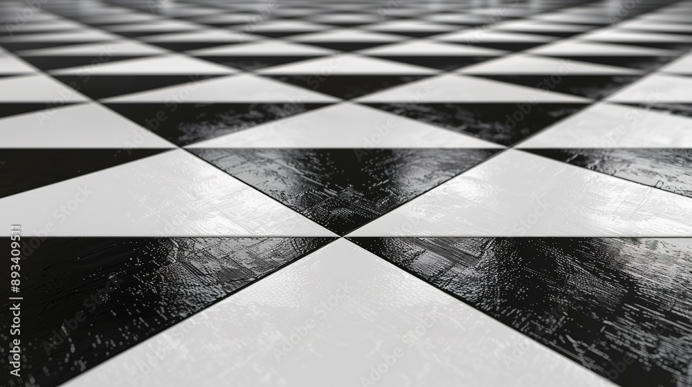 Chess perspective floor background. Black and white chessboard ...