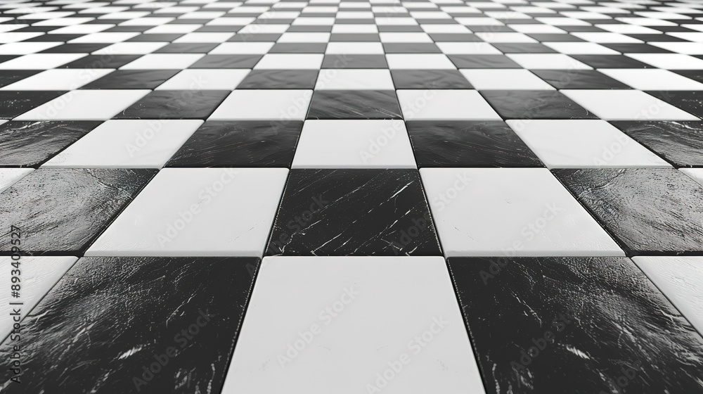 Chess perspective floor background. Black and white chessboard perspective floor texture ...