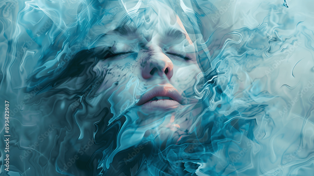 Abstracts of human portraits showing different human emotions and ...