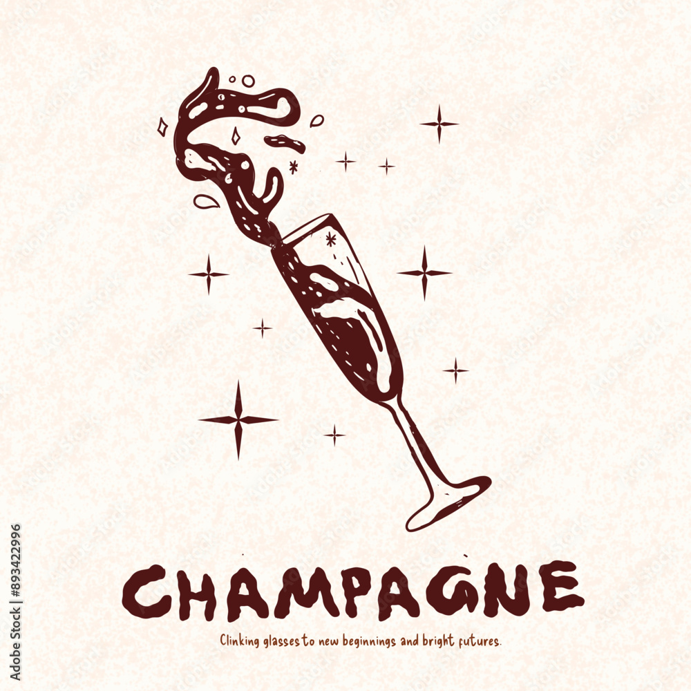 Champagne Flutes with Ribbon Ties, Champagne Wedding Glasses Card, Save ...