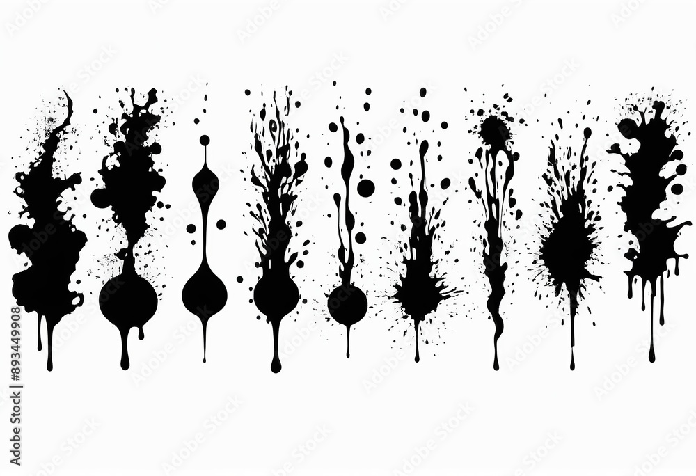 Wet Circle Ripples: Realistic Water Splash Silhouettes Stock ...