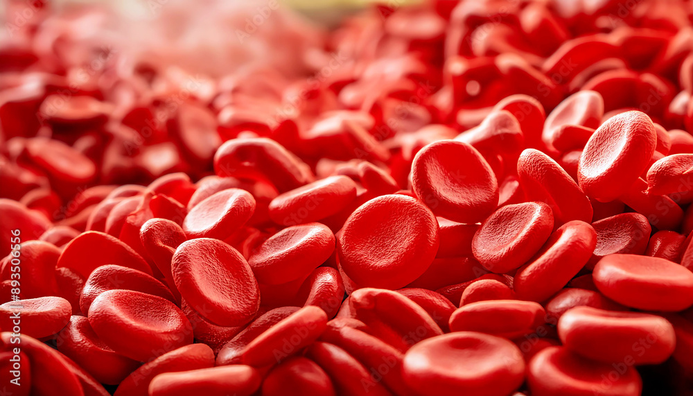 Red Blood Cells: Microscopic view of red blood cells, the vital ...
