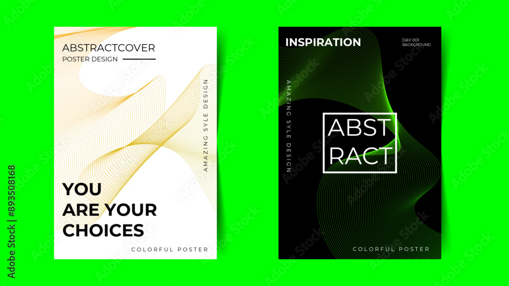 Modern gradient poster background vector set. Minimalist style cover ...