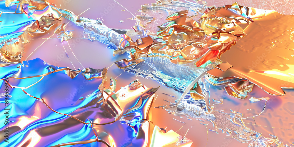 The Fractured Mosaic: A map of a war-torn country, marked by sectors of ...