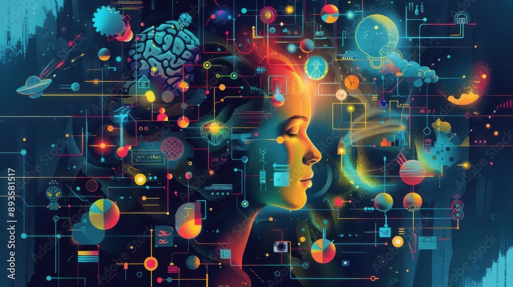 ภาพประกอบสต็อก Explore Bloom's Taxonomy through stunning visuals that ...