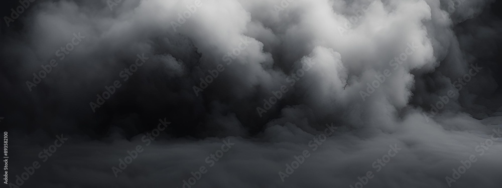 Smoke black ground fog cloud floor mist background steam dust dark ...