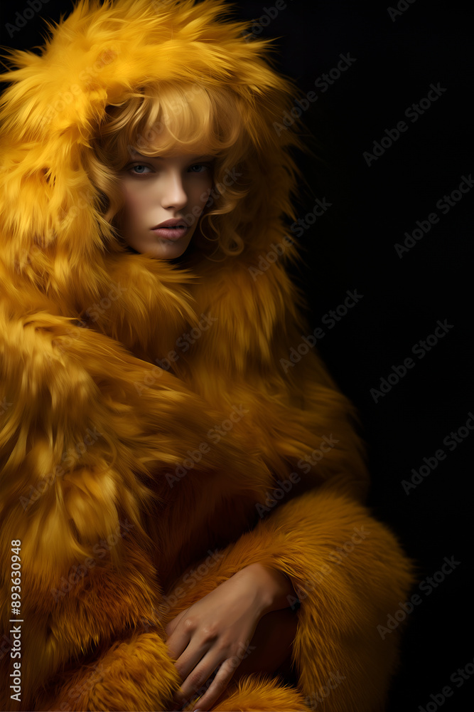 Fashion editorial Concept. Stunning beautiful woman in gold golden ...