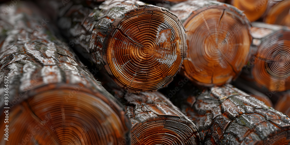 Rosewood Timber Logs with Visible and Distinctive Tree Rings and Rich ...