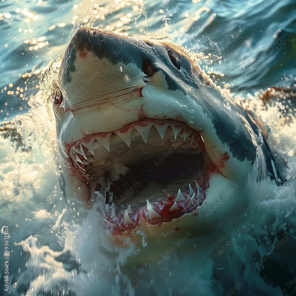 Shark with its mouth open and its mouth open Shark big fish Shark fish ...