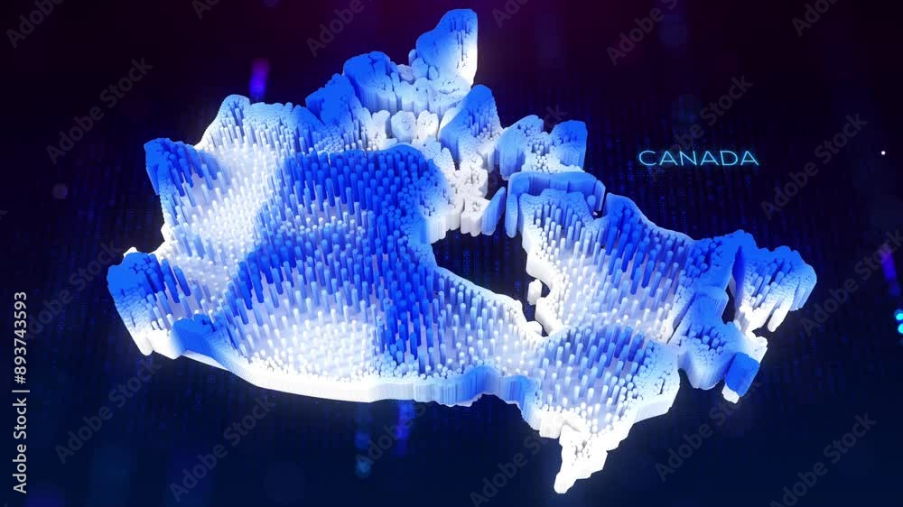 3D Perspective Motion View of Blue and White Dynamic Hexagonal Prism ...