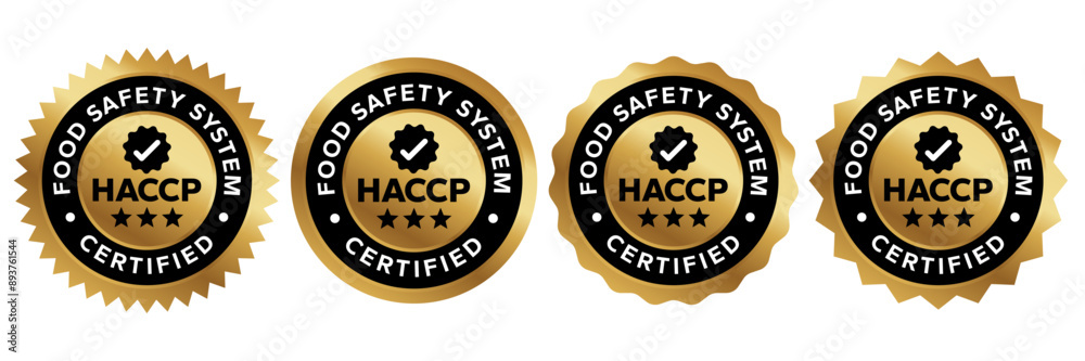 HACCP Hazard Analysis Critical Control Points, Food Safety system, logo ...