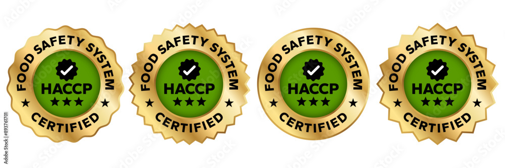 HACCP Hazard Analysis Critical Control Points, Food Safety system, logo ...