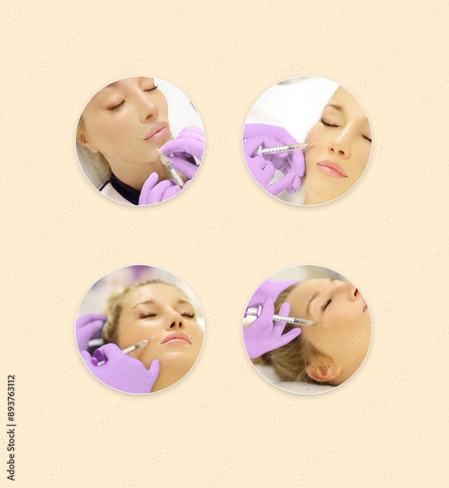 Concept of rejuvenation.Volume lifting.Botulinum toxin injection for ...