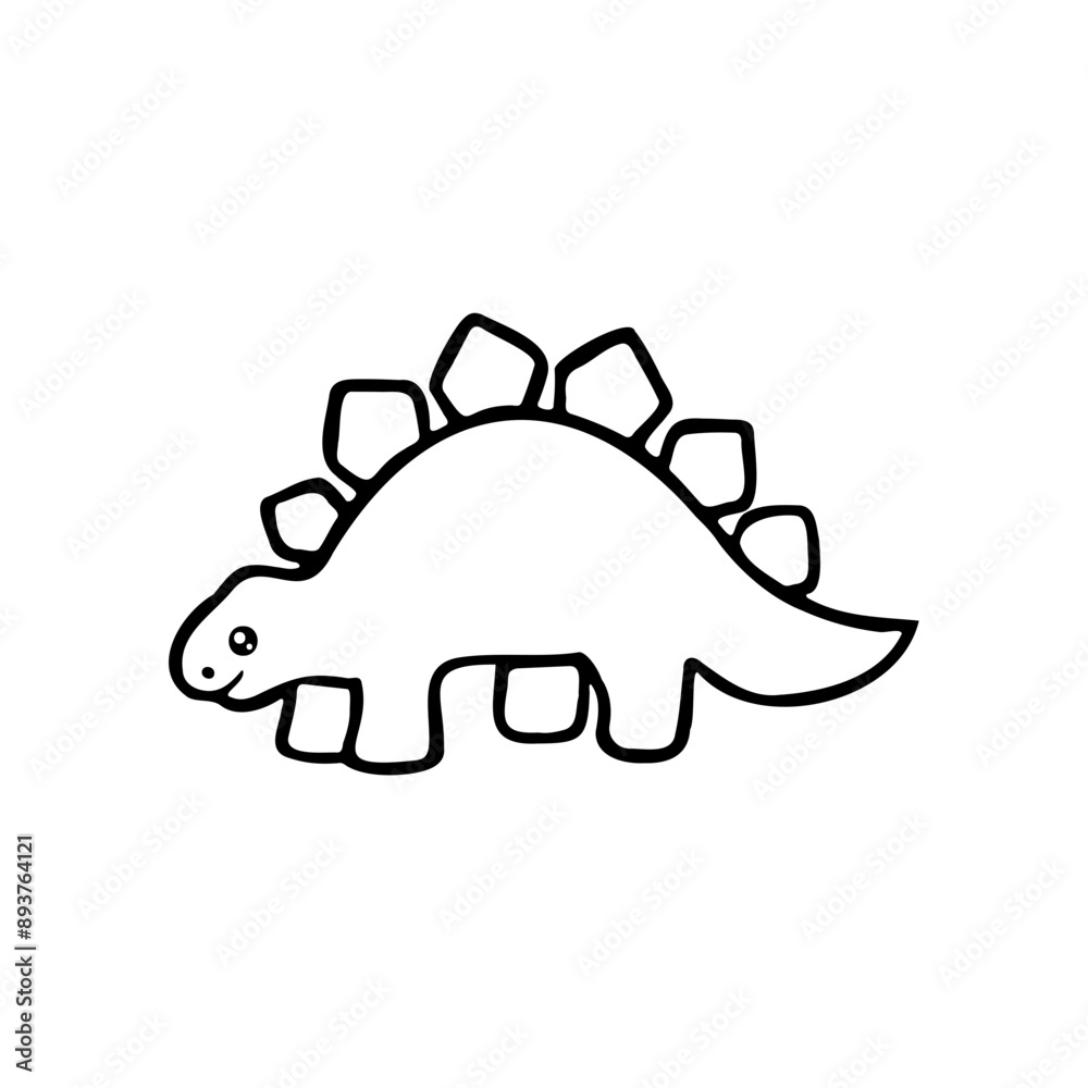 Dinosaur Svg, Stegosaurus Svg, Outline Dinosaur Svg, File For Cricut ...