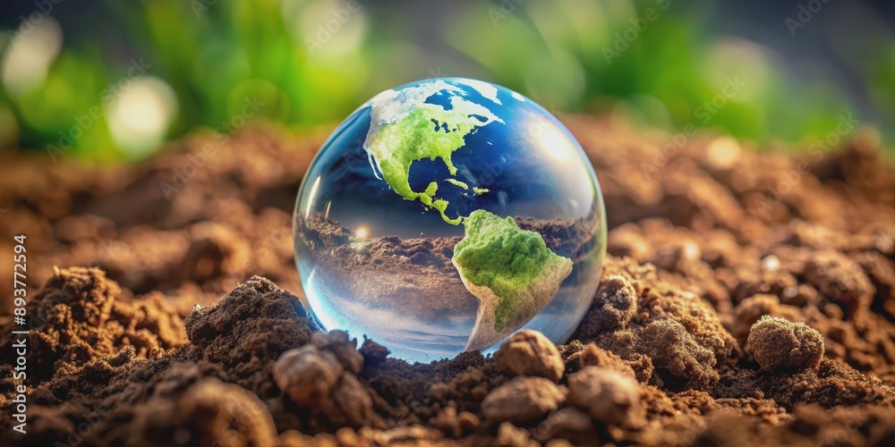 Biodegradable polymer breaking down into the earth, biodegradable ...