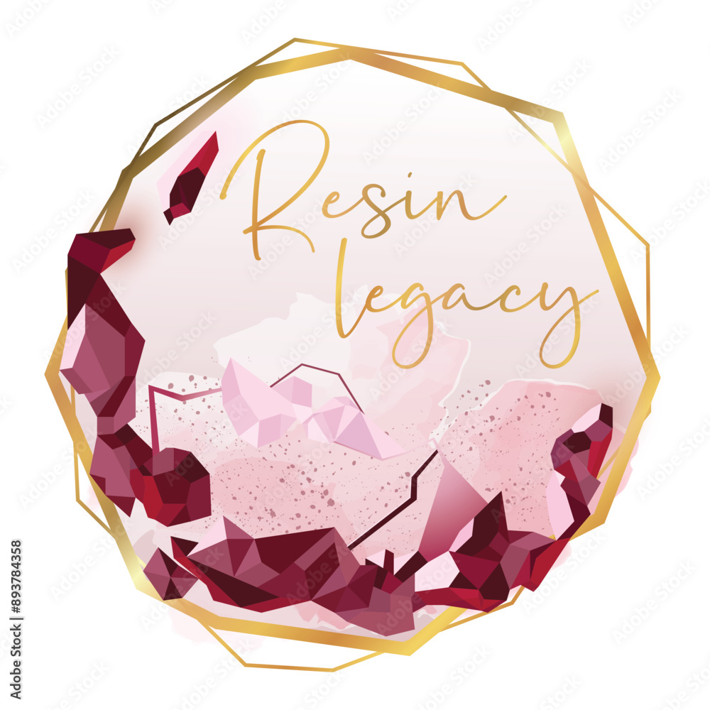 Resin Logo, Epoxy resin logo. Abstract logo. Vector logo for Resin art ...