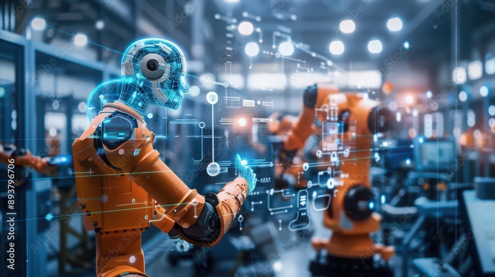 factory with AI-driven predictive maintenance systems, identifying ...