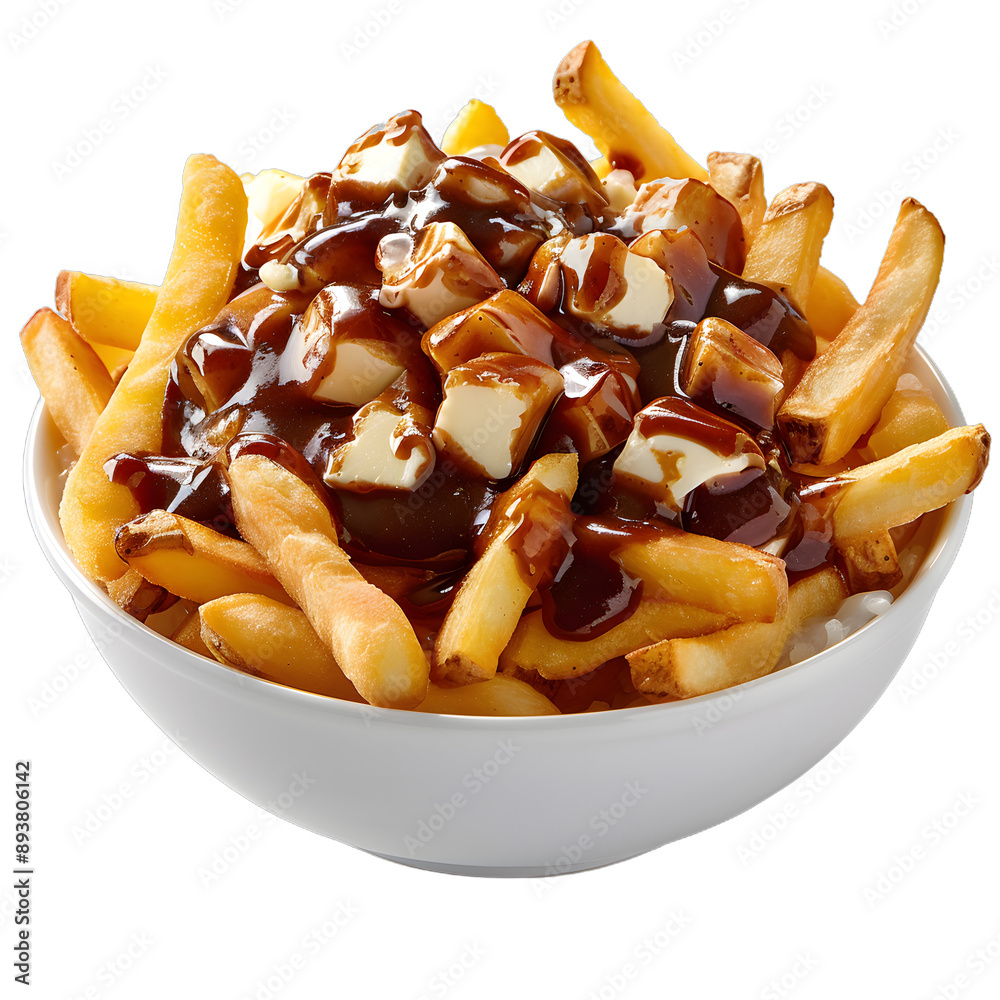 [Transparent Background PNG]A bowl of poutine, a Canadian dish of ...
