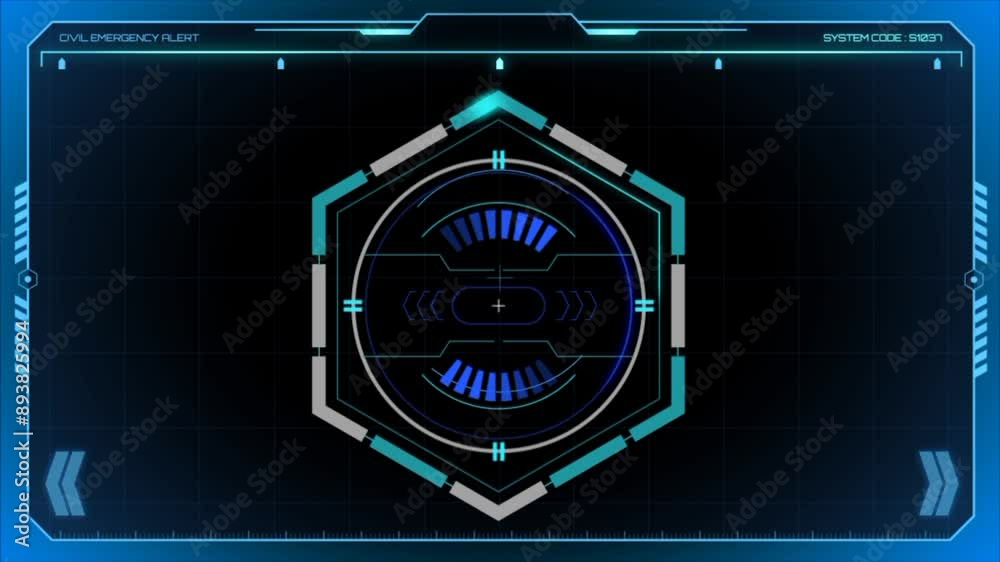Signal transmitted Sonar radar. Glow blue background with navigation ...