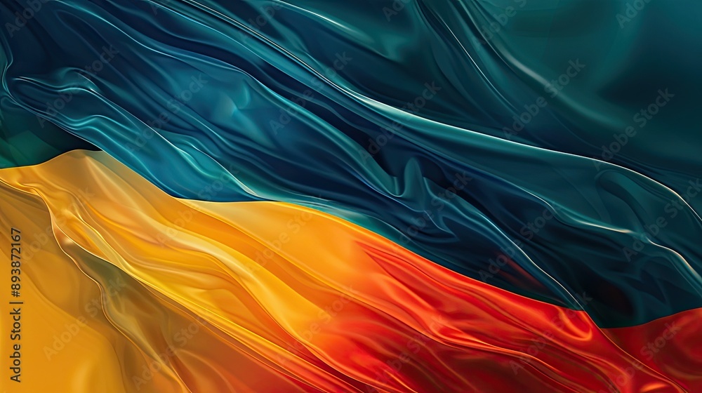 Striking background of South African flag hues with light effects and ...