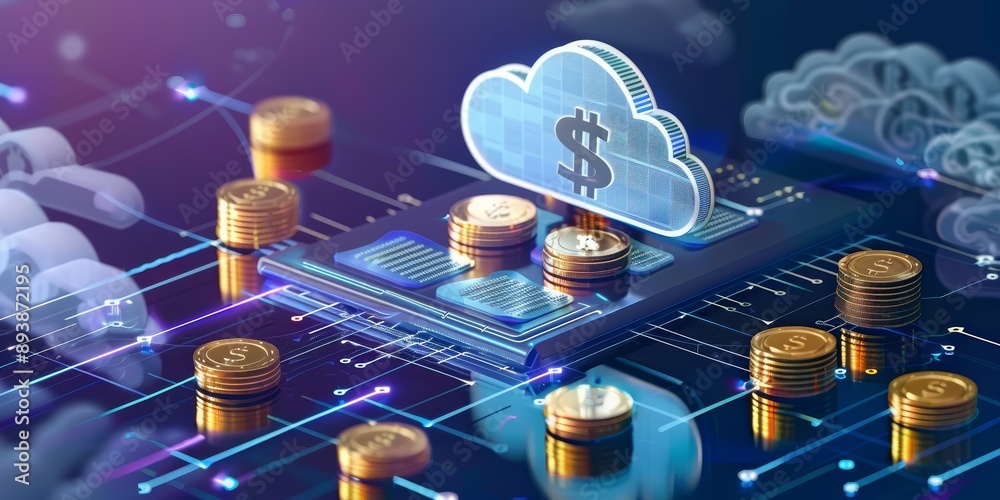 Cloud Computing Cost Efficiency Cost Efficiency In Cloud Computing With An Image Showing Pay