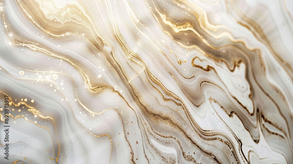 Golden background with marble-like textures light reflections and ...