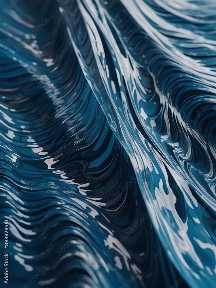 Abstract blue desktop wallpaper with wave pattern design Stock ...