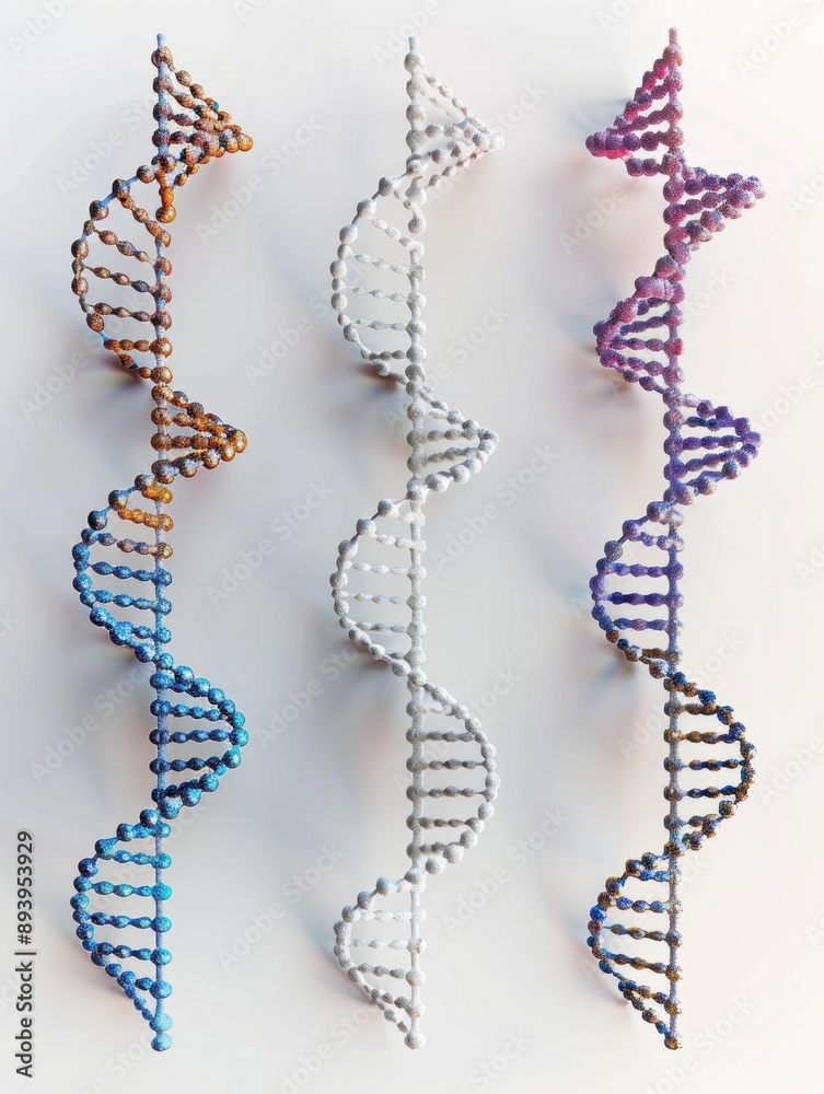 Colorful DNA bracelets showcasing the double helix structure in a ...