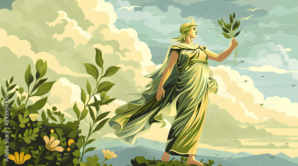 Greek god and goddess Hera illustration, Hera, the wife and one of ...