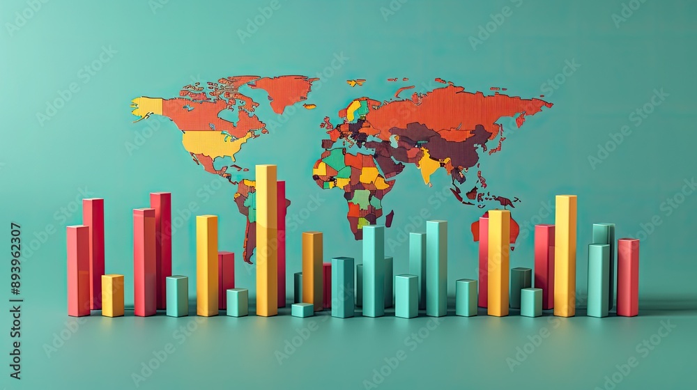 Horizontal Stacked Bar Graph Showing Sales Figures By Region Stock Illustration Adobe Stock