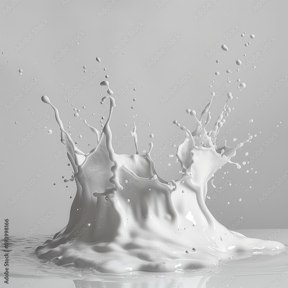 highspeed photograph capturing the explosive moment of a milk splash ...