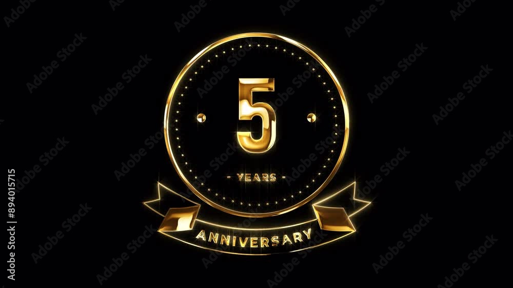 5th Anniversary Celebration. Happy 5 Years Anniversary Animation in ...