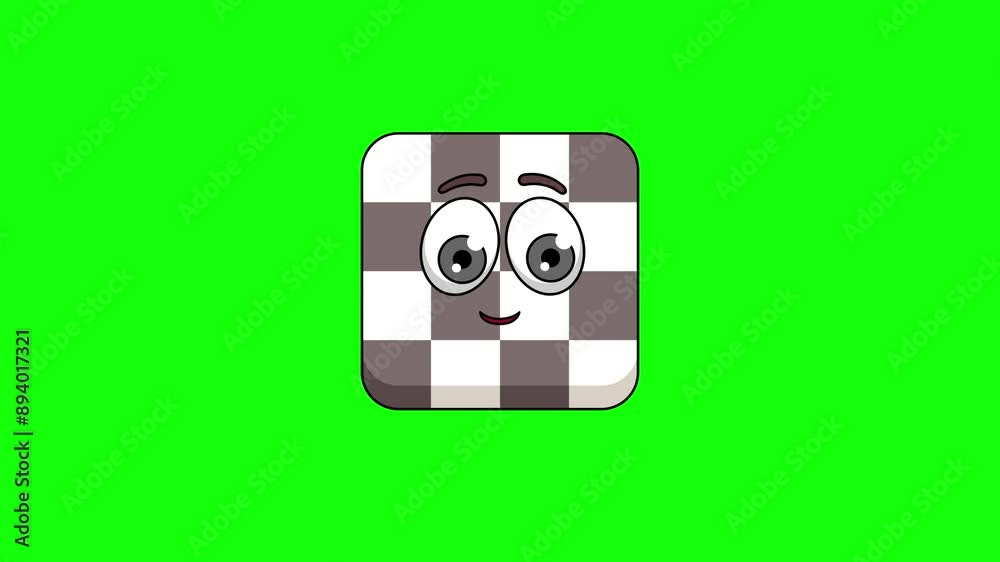chess board cartoon character with a saluting face, emoji emoticon ...