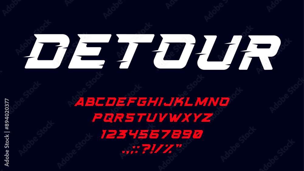 Modern futuristic font, bold sport type, dynamic typeface. Vector ...