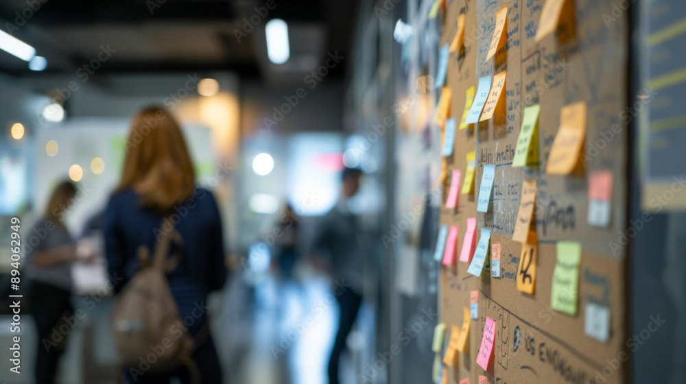 Pinned Up and Panicked: A Look at the Office Bulletin Board Stock Photo ...
