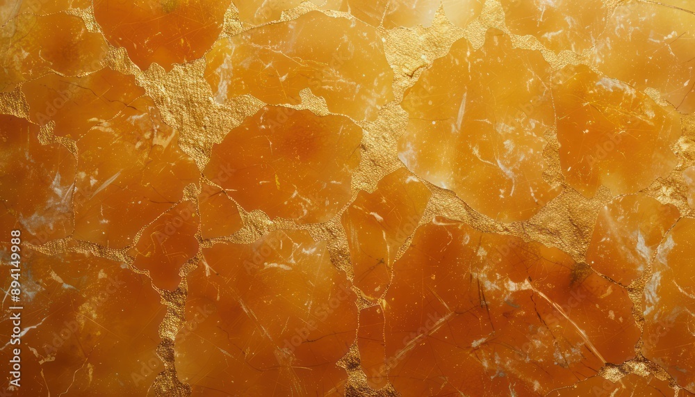 Luxurious Amber Background with Intricate Gold Geometric Patterns ...