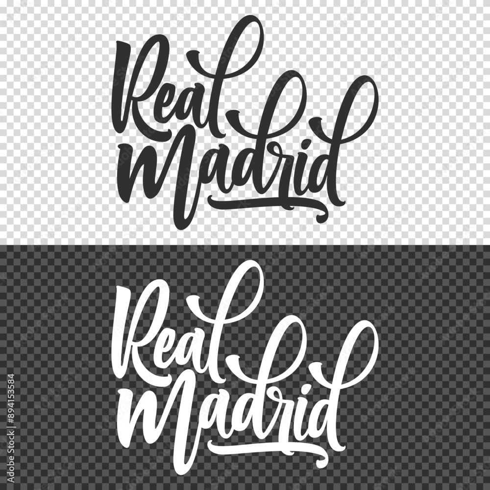 real madrid lettering clipart template design Stock Vector | Adobe Stock