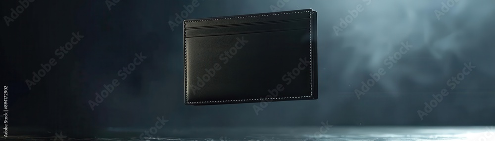 Wallet falling with no money, mid-air, slow motion effect, digital art ...