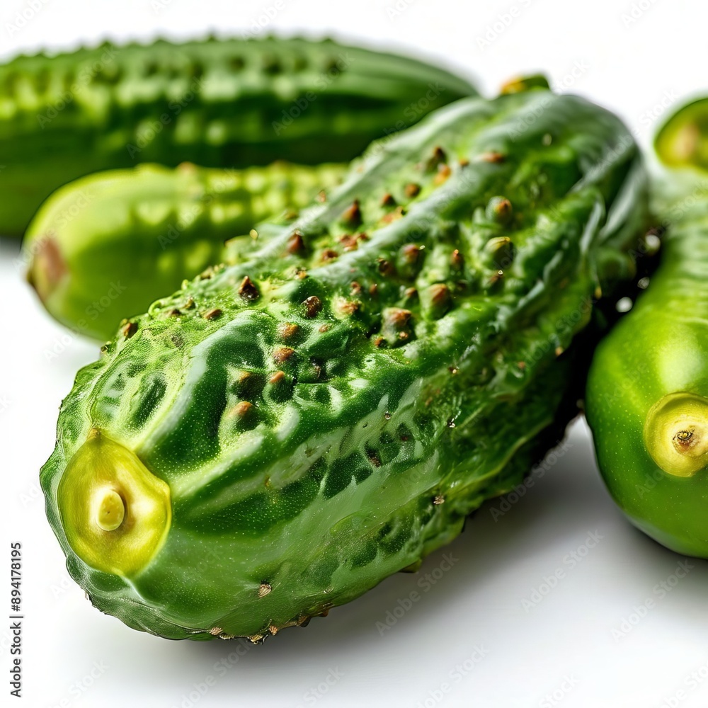 crunchy pepino with a green skin and mild flavor close up k uhd Stock ...