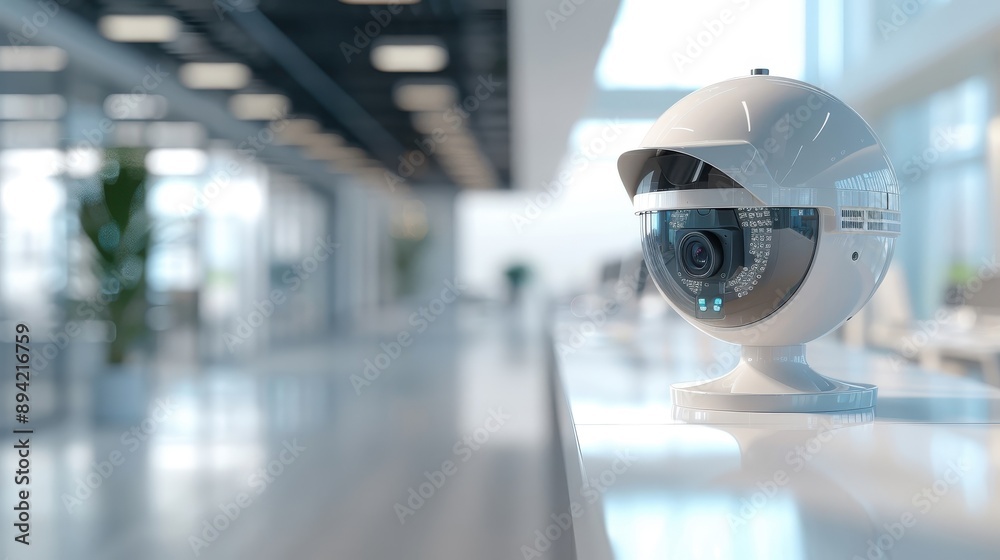 Cutting-edge security system in a high-tech facility with surveillance ...