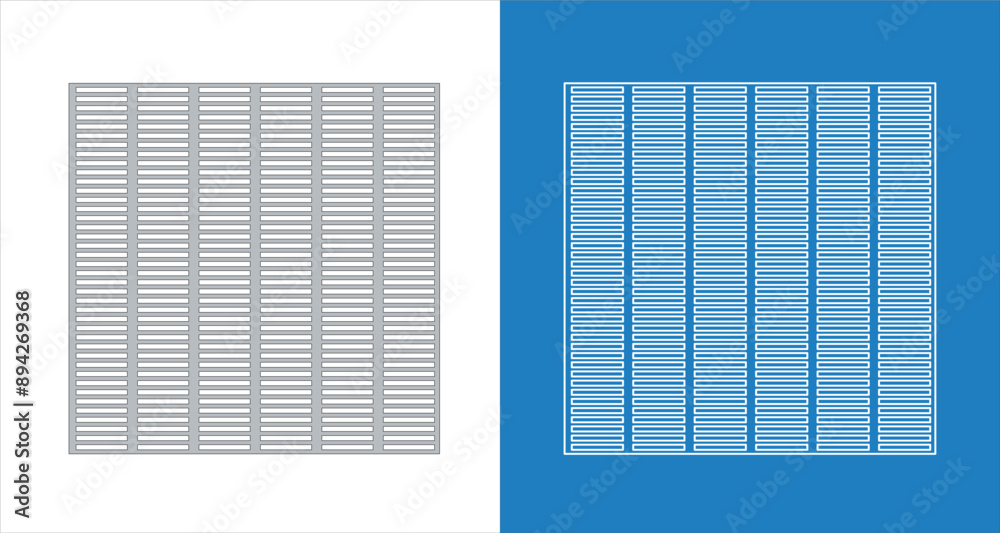 Blueprint wireframe for architectural and technical visualization of ...