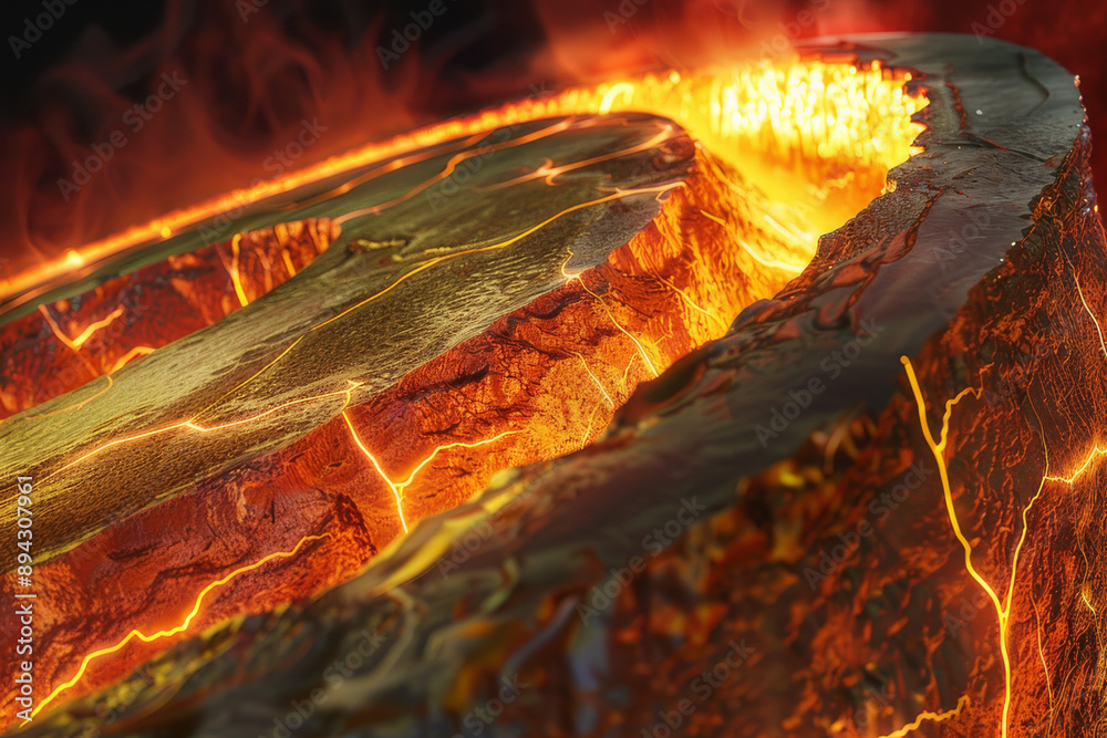 An image depicting the solid, crystalline structure of the Earth's ...