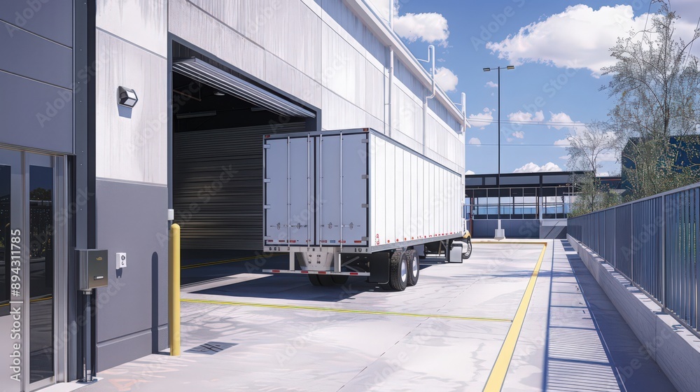 Loading docks with automated truck restraint systems and vehicle safety ...