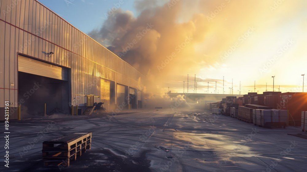 Loading docks with fire suppression systems and emergency evacuation ...