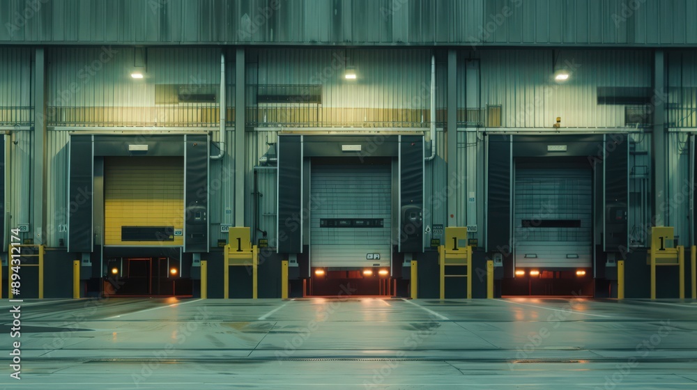 Loading docks with RFID technology and barcode scanning systems ...