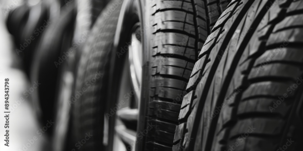 Precision Engineering: Close-up of High-Performance Tire Treads ...